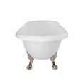 Oakmont 70 Inch Acrylic Double Ended Clawfoot Tub - Rim Faucet ...