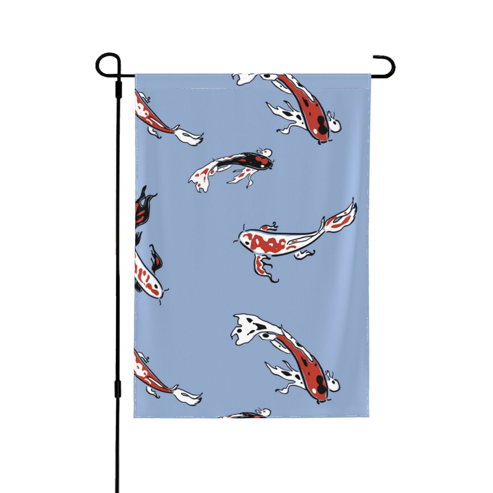 ZNDUO Koi Print Pattern Garden Flag, 28"x40" Double Sided Polyester ...