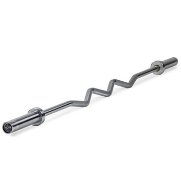 Titan Fitness 30 LB Rubber EZ Curl Fixed Barbell, Pre-Loaded Weight Bar ...