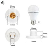 PULLIMORE Round E27 LED Bulb Screw Bass, Ceiling Keyless LED Light ...