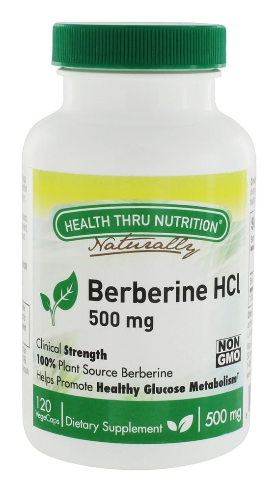 Berberine HCl 500mg (120 Vegecaps) Non-GMO - Walmart.com - Walmart.com