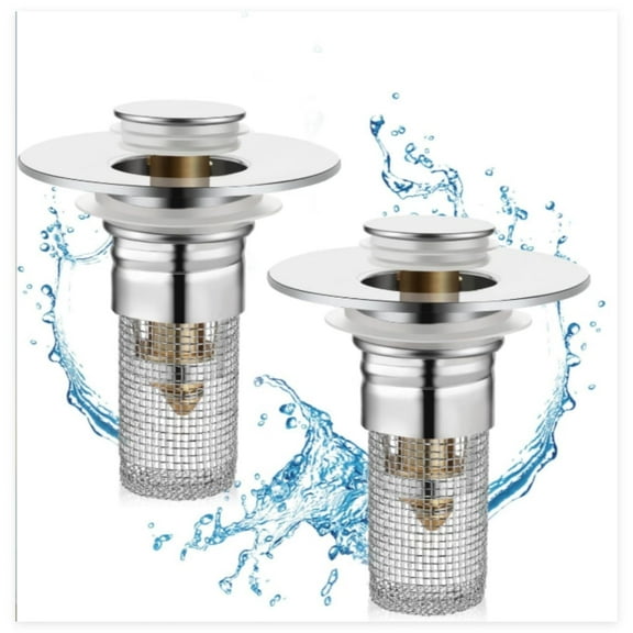 Euaioeiu Hair Catcher Bathroom Sink Stopper,Pop Up Drain Plug with ...