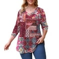 Folunsi Womens Plus Size Tops Casual Blouses Long Sleeve Flowy Tunic Tops M 4xl