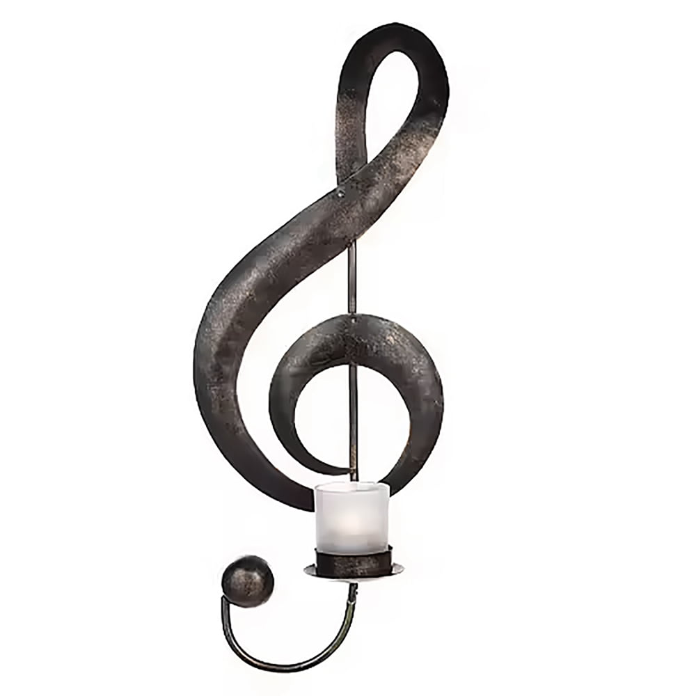 Music Note Candle Holder, Creative Wall Mounted Tea Light Candle Rack ...