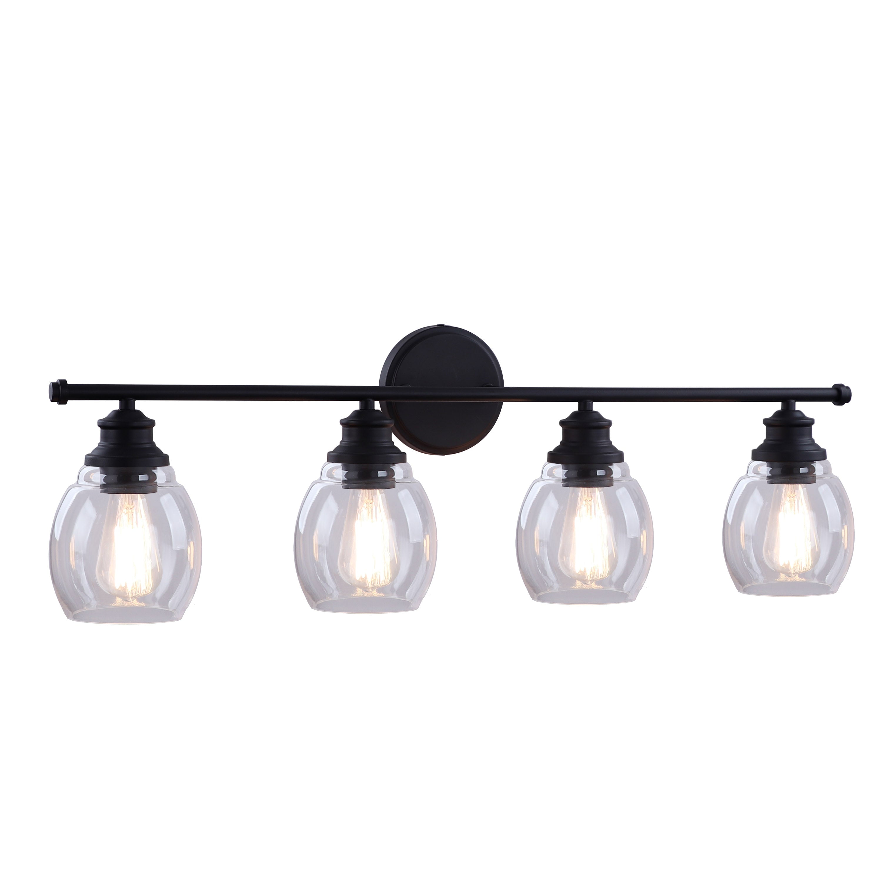 Aspen Creative 62320, Bathroom Vanity 4 Lights Fixture, 32" W x 10-3/8" H x 6-7/8" E, Oil Rubbed ...