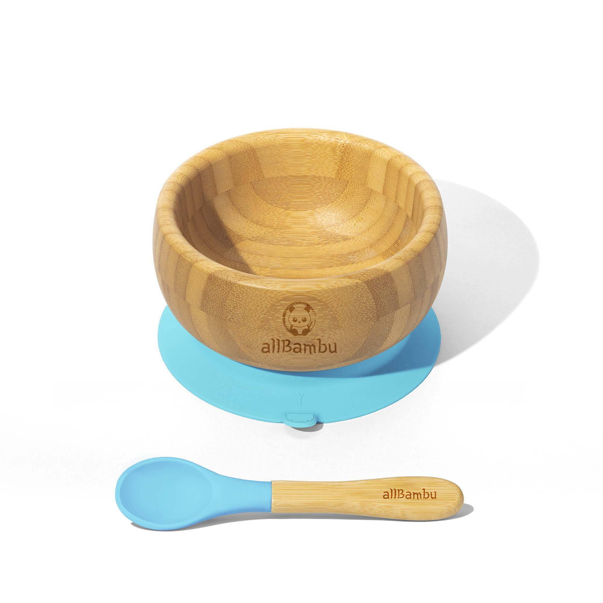Click here for Allbambu Bamboo Baby Bowl With Suction & Spoon- Bl... prices
