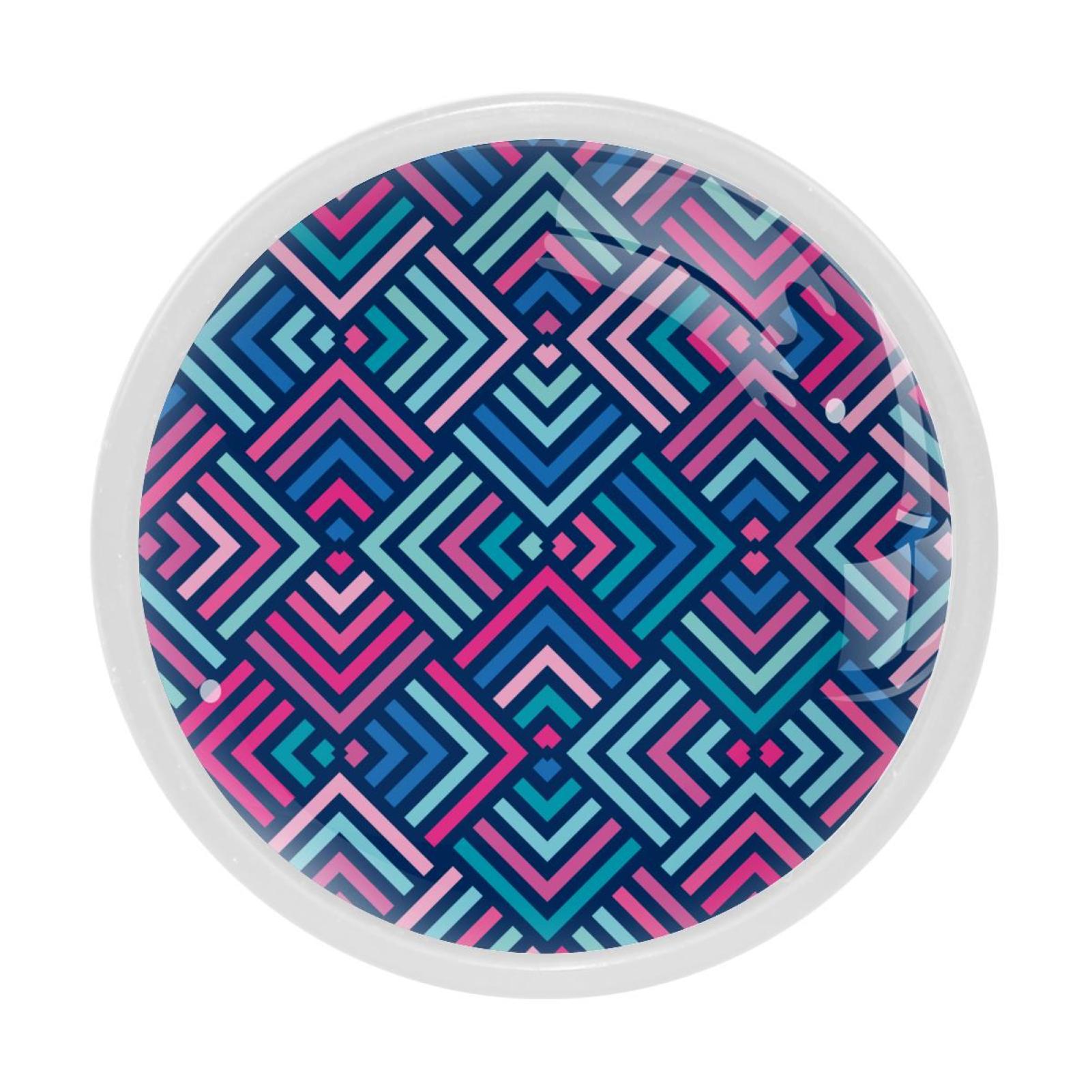 4 Pcs Colorful Triangles Knobs for Kitchen Cabinet Cupboard Dresser ...