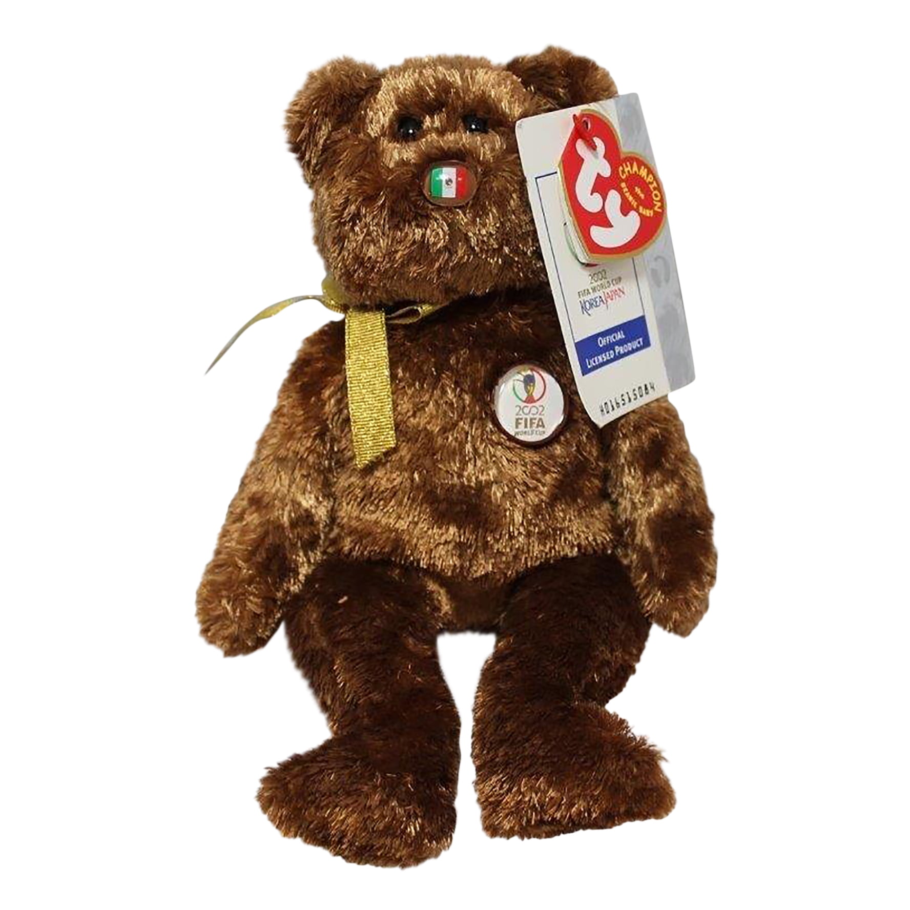 Ty Beanie Baby: Champion Mexico FIFA World Cup Bear | Stuffed Animal ...