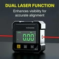 "Laser-Guide" Digital Protractor - 4-Side Neodymium Magnetic Angle ...