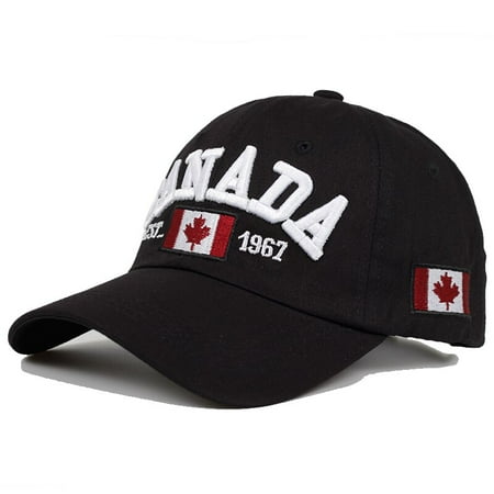 Casquette de baseball brodée tridimensionnelle du CANADA, chapeau de ...