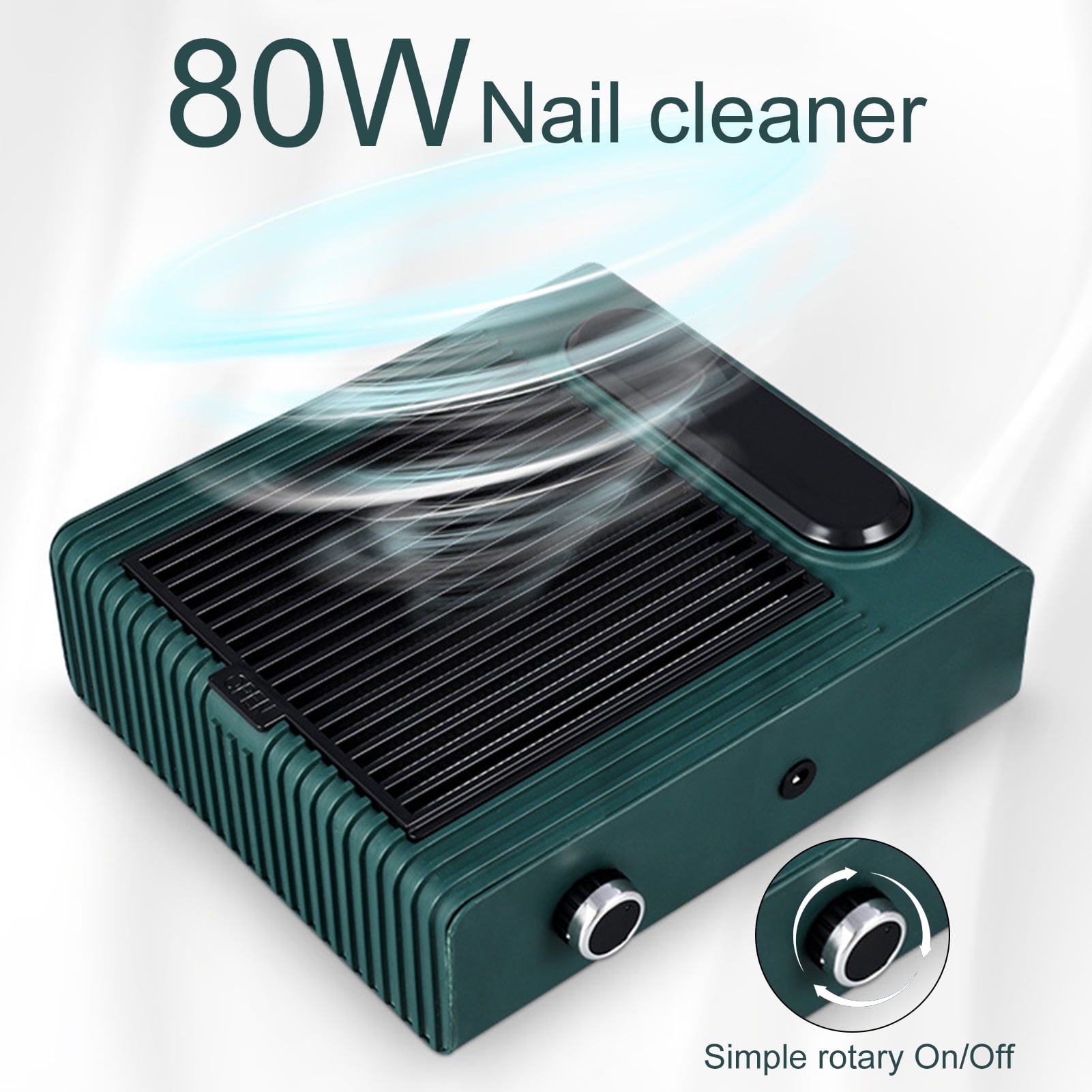 GROFRY Nail Dust Collector 80W High Power Adjustable Low Noise Cycling ...