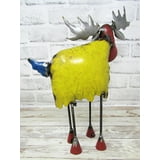 Rustic Medium 13" Tall Repurposed Scrap Metal Moose Statue Home Farm ...