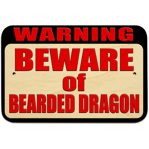 Warning Beware of Bearded Dragon Sign - Walmart.com