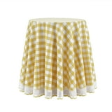 Buffalo Check Round Tablecloth - Yellow - 70 in - Walmart.com