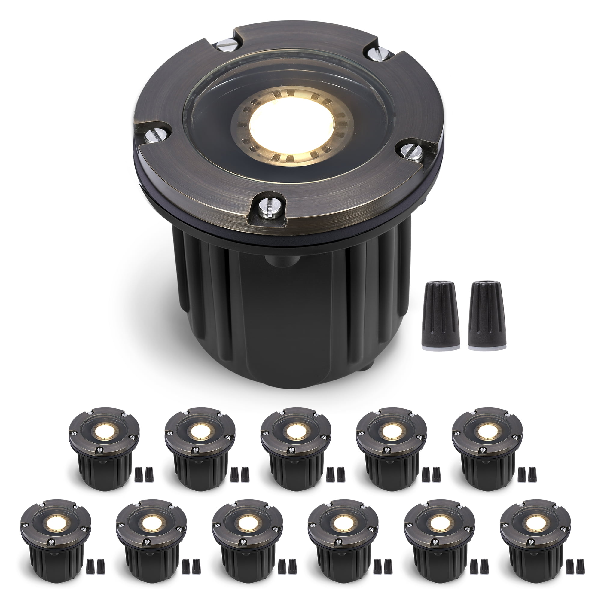 Gardenreet Brass Low Voltage Outdoor Well Lights,12V LED Outdoor ...