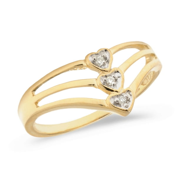 Direct-Jewelry - 10K Yellow Gold Diamond Heart Ring - Walmart.com ... Direct-Jewelry - 10K Yellow Gold Diamond Heart Ring - Walmart.com ...