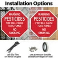 Warning Pesticides Fire Will Cause Toxic Fumes No Smoking (2 Pack) 18 ...