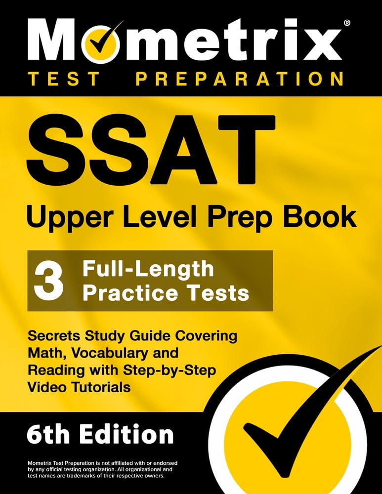Pre-Owned SSAT Upper Level Prep Book - 3 Full-Length Practice Tests ...