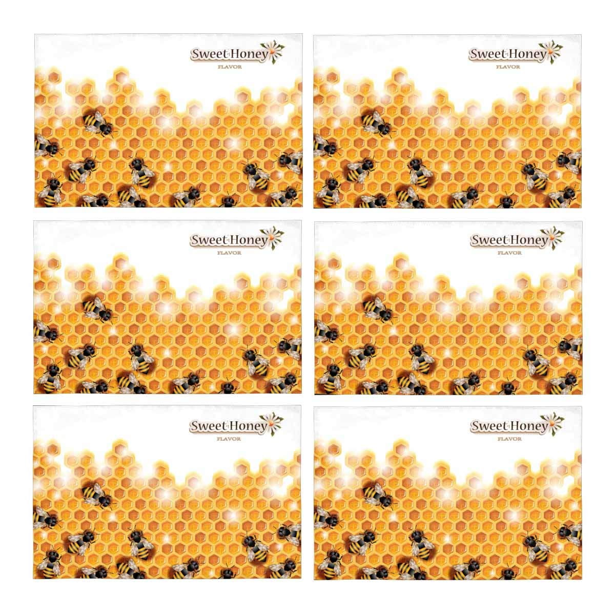 YUSDECOR Funny Sweet Honey Bees On Honeycomb Spring Season Art ...