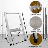 Sorfey 1-Step Step Ladder Slim, Anti-Slip Foldable Ladder Step Stool ...