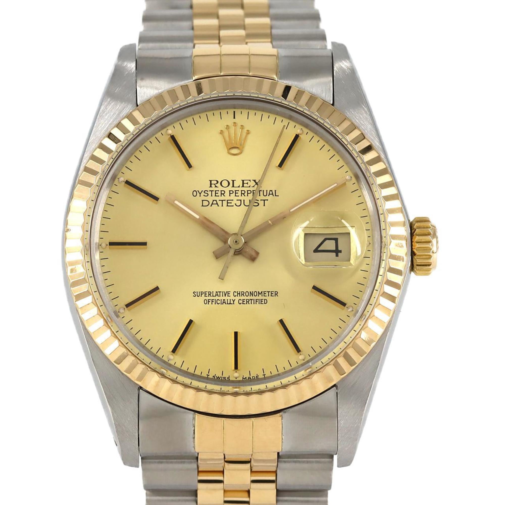 Pre-Owned Rolex Datejust 16013 SSxYG Automatic Watch 9th Series (Good ...