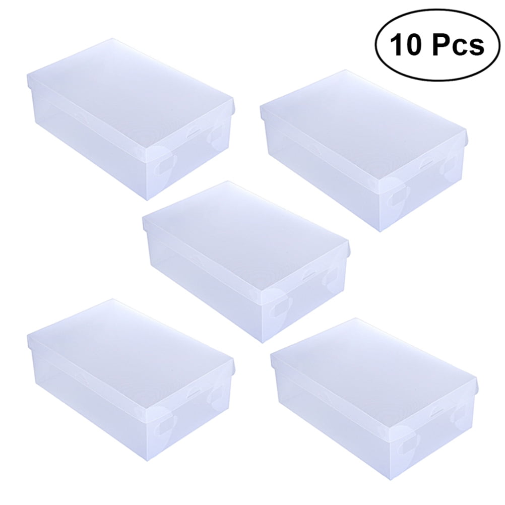 NUOLUX 10pcs Clear Plastic Foldable Men Shoe Storage DIY Transparent ... NUOLUX 10pcs Clear Plastic Foldable Men Shoe Storage DIY Transparent ...
