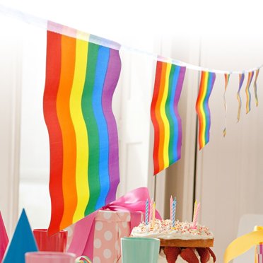 Party Central Club Pack of 12 Vibrantly-Colored Pride Rainbow Flag ...