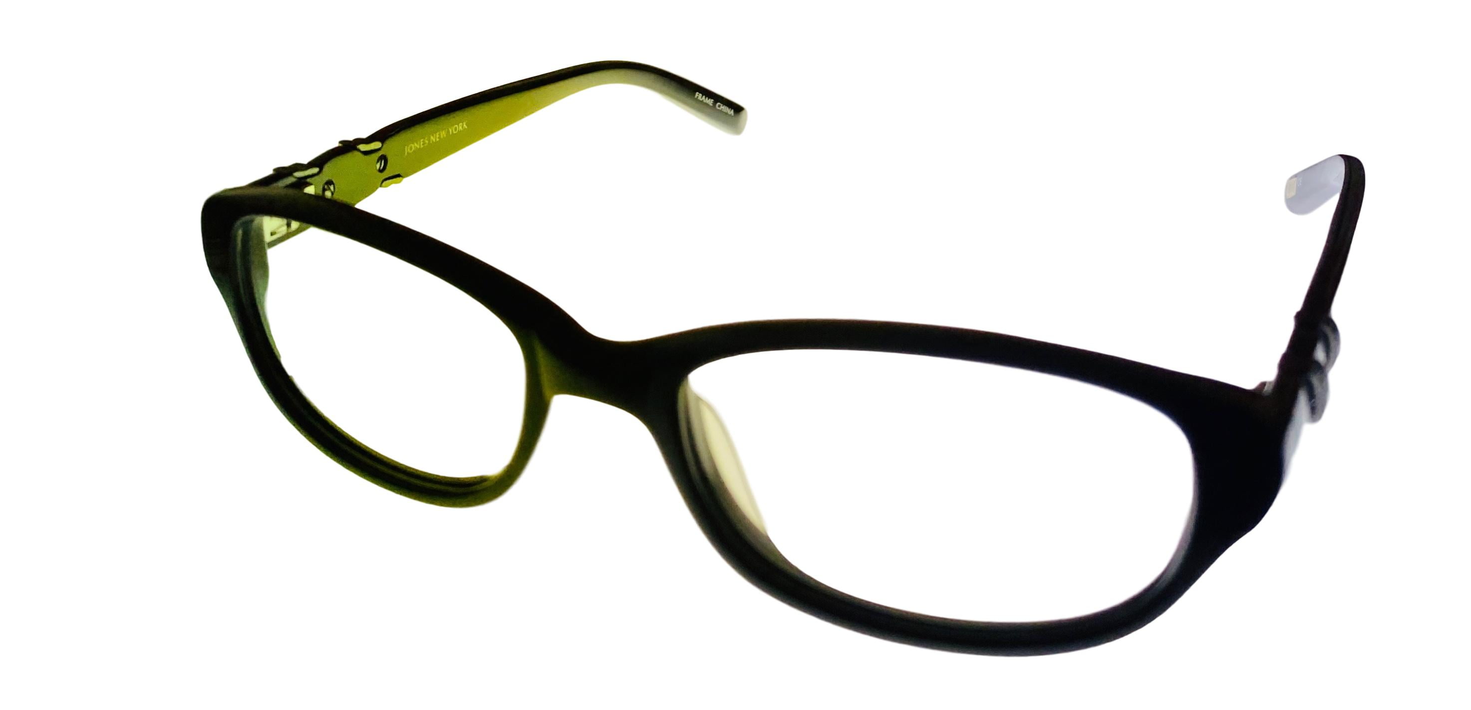 Jones New York Women Black Petite Rectangle Plastic Eyewear Frame J218 ...