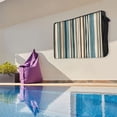 Boho Vertical Stripe Outdoor TV Cover 60 to 65 Inch Green Beige Simple ...