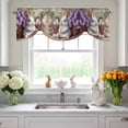 Easter Tie Up Valances Curtain, Bunny Eggs Adjustable Rod Pocket Short ...