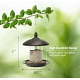 1-Pack Bird Seed Feeder, Outdoor Hanging, Metal Top and Base ...