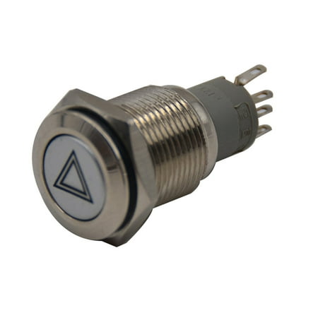 16mm Universal Red LED Car Emergency Hazard Warning Light Push Button ...