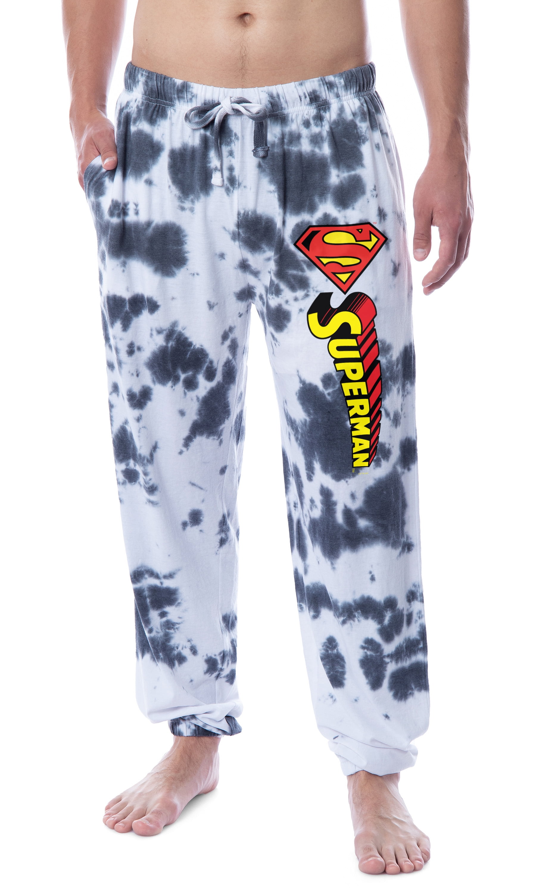 DC Comics Mens' Superman Tie Dye Logo Sleep Jogger Pajama Pants ...