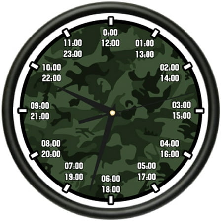 MILITARY TIME Wall Clock army navy marine air force time timing gift ...