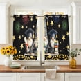 Black Graduation Gnomes Sheer Curtains 54 Inch Long 2 Panels, Yellow ...