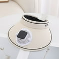 Rechargeable Solar Fan Empty Top Hat Sun Visor Children Summer Outdoor ...