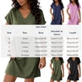 Cap Sleeve Mini Dress for Women V Neck Loose Casual T-Shirt Dresses ...