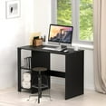 SHW 38-Inch Computer Desk with Shelves, Black - Walmart.com