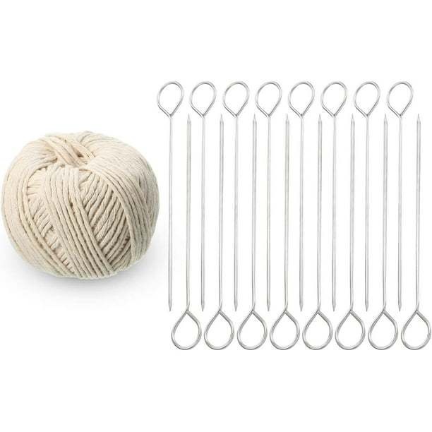 17 Pieces Poultry Lacing Kit, 6 Inch Turkey Lacers Meat Roasting ...