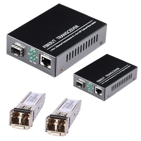 A Pair of Fiber Transceiver, 125gs Bidi gigabit Multi-Mode SFP Ethernet ...