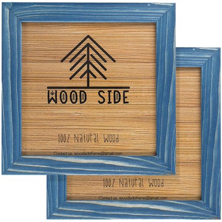 Rustic Wooden Square Picture Frames 8x8 - Set of 2 - 100% Natural ...