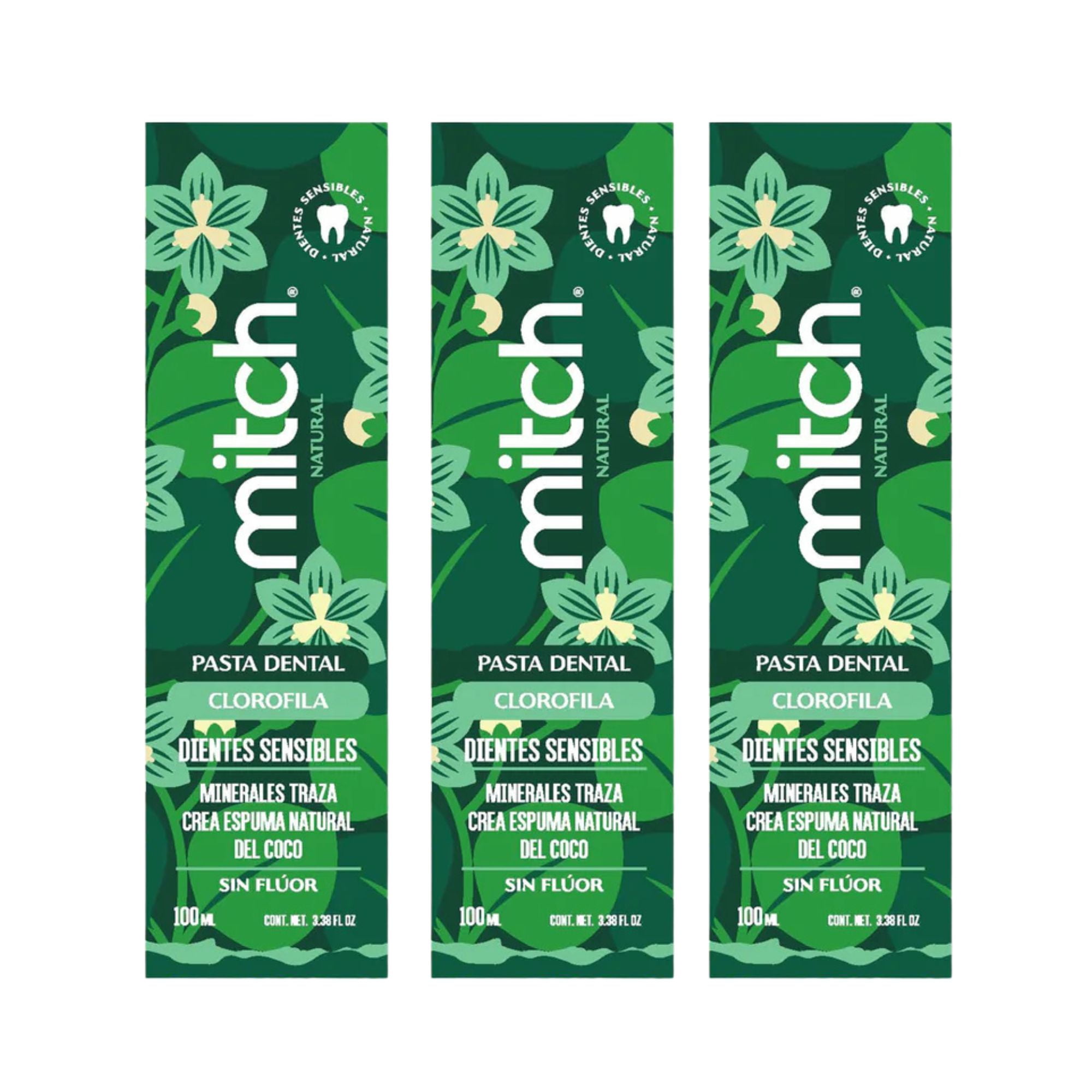 3 Pack Pasta Dental Mitch Premium Clorofila 100ml | Bodega Aurrera en línea