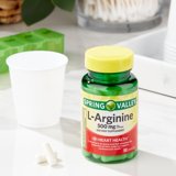 Spring Valley L-Arginine Amino Acid Supplements, 500 mg, 50 Count ...