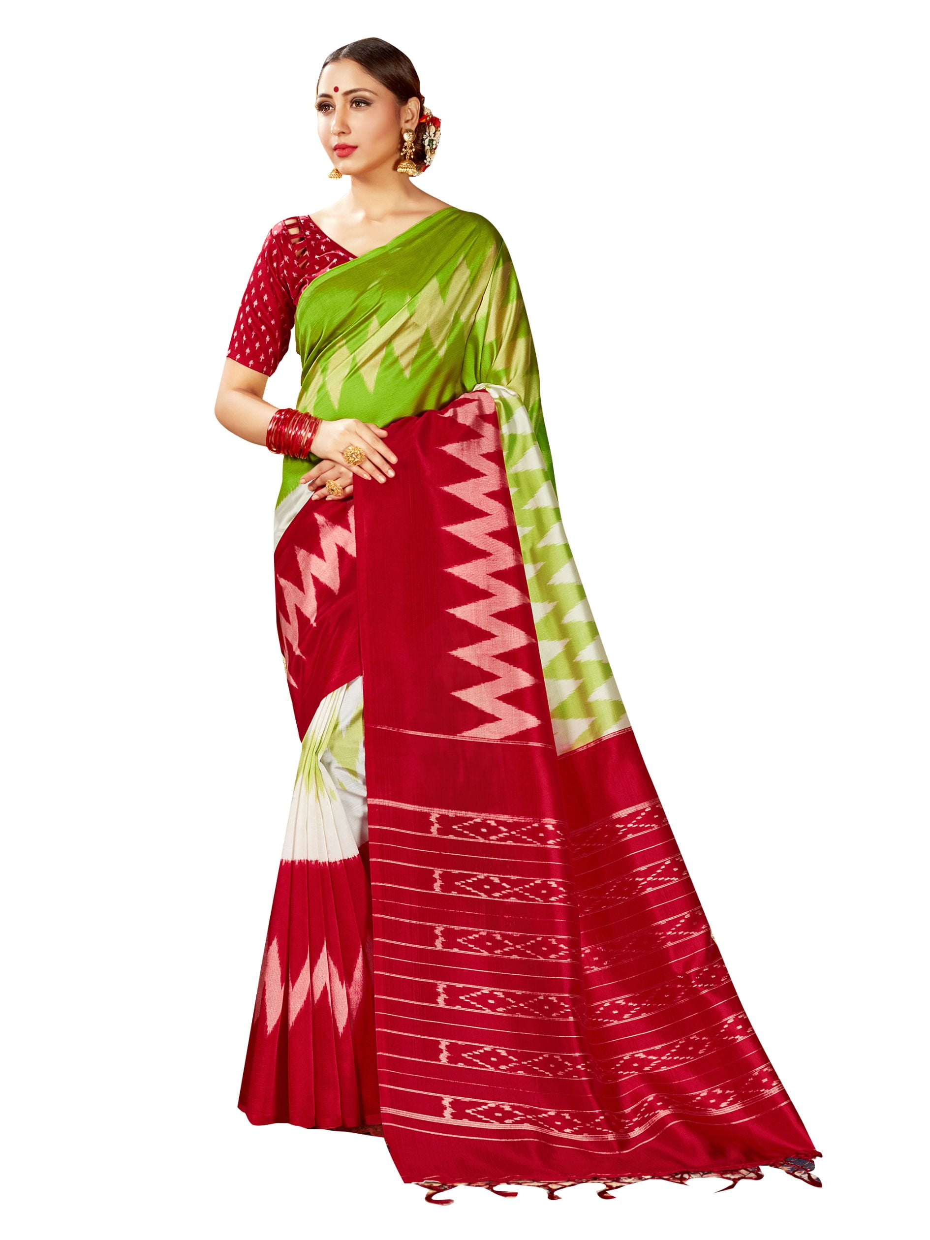 Sarees for Women Mysore Art Silk Printed Saree || Ethnic Gift Indian ...