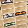60 Grids Wooden Display Case 1/64 Hot Wheels Diecast Car Matchbox ...