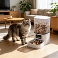 A Manual Button 6L Smart Pet Feeder For Dogs Cats Automatic Food ...