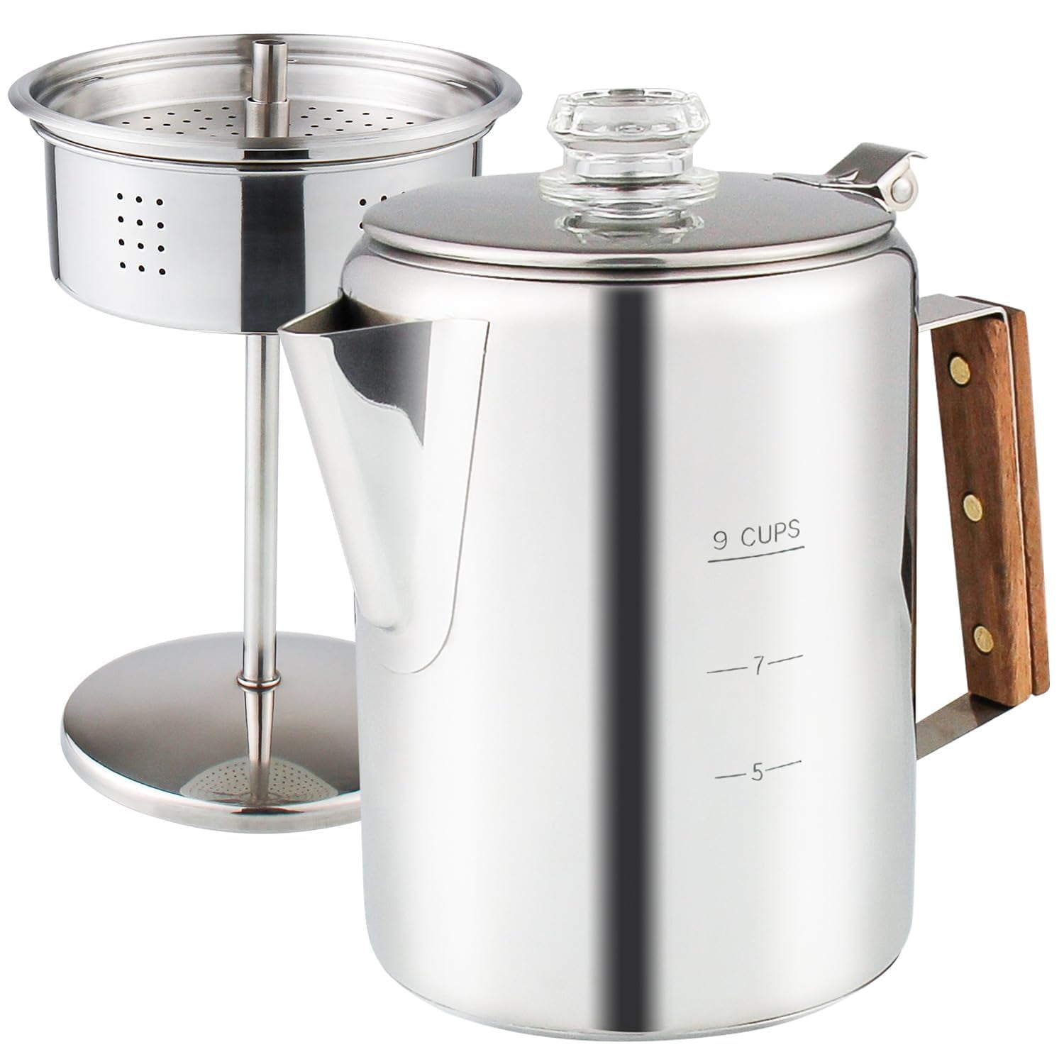 APOXCON Multi Use Coffee Percolator Using On Indoor Induction Cooktop ...