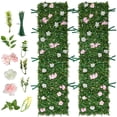 2-Piece 2x8 Ft Artificial Silk Flower Wall, 3D Floral Backdrop, Pet ...