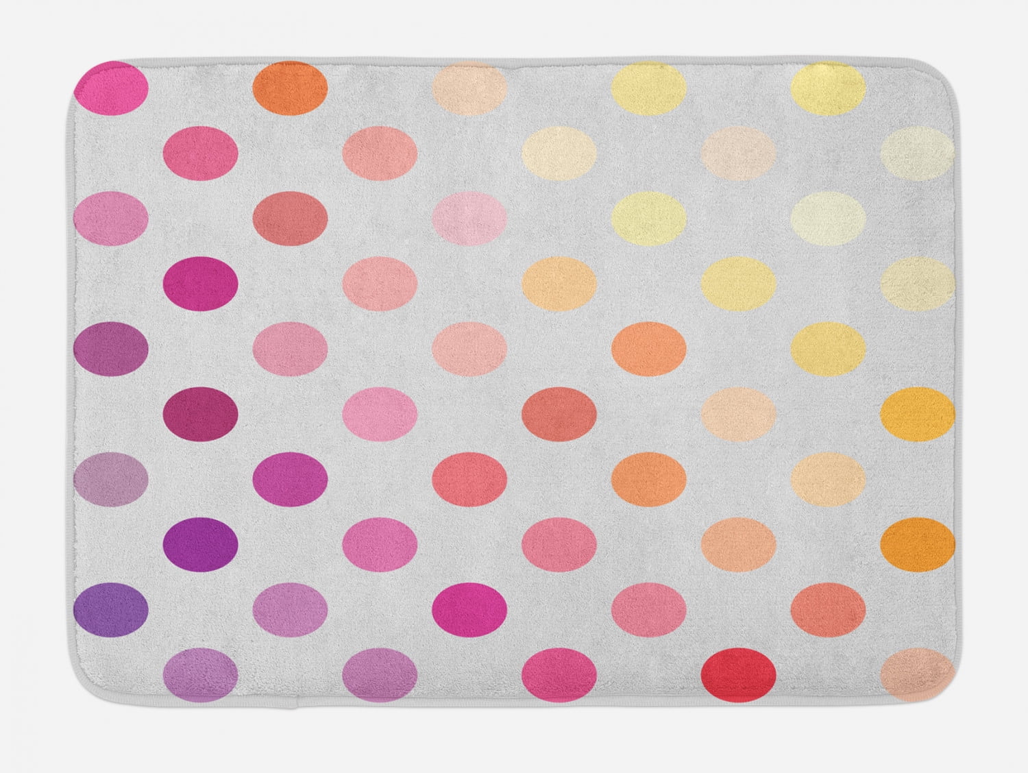 Polka Dots Bath Mat, Gradient Polka Dots Artistic Digital Design Array ...