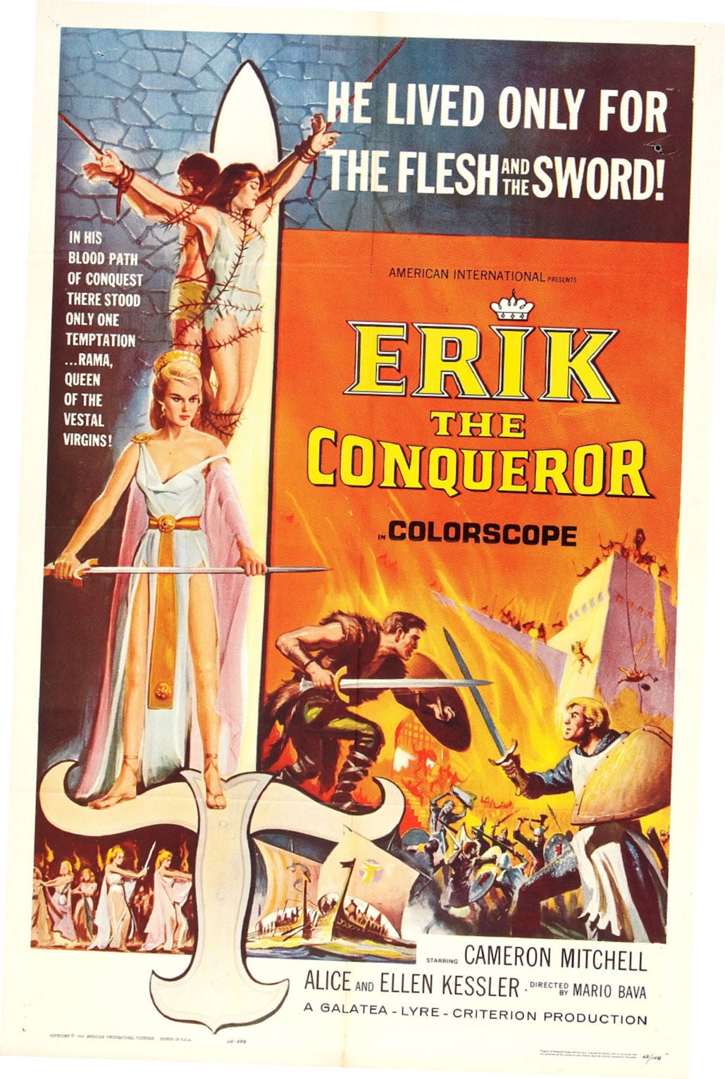 Erik The Conqueror Movie Poster Metal Sign Art Print 8x12 Multi-Color ...